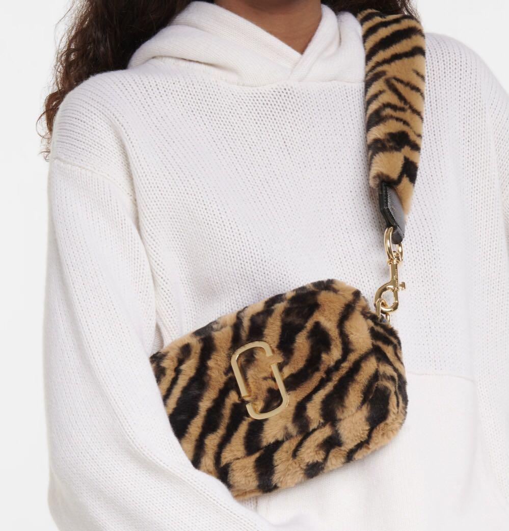Authentic Marc Jacobs Snapshot tiger print faux fur camera bag, Luxury ...