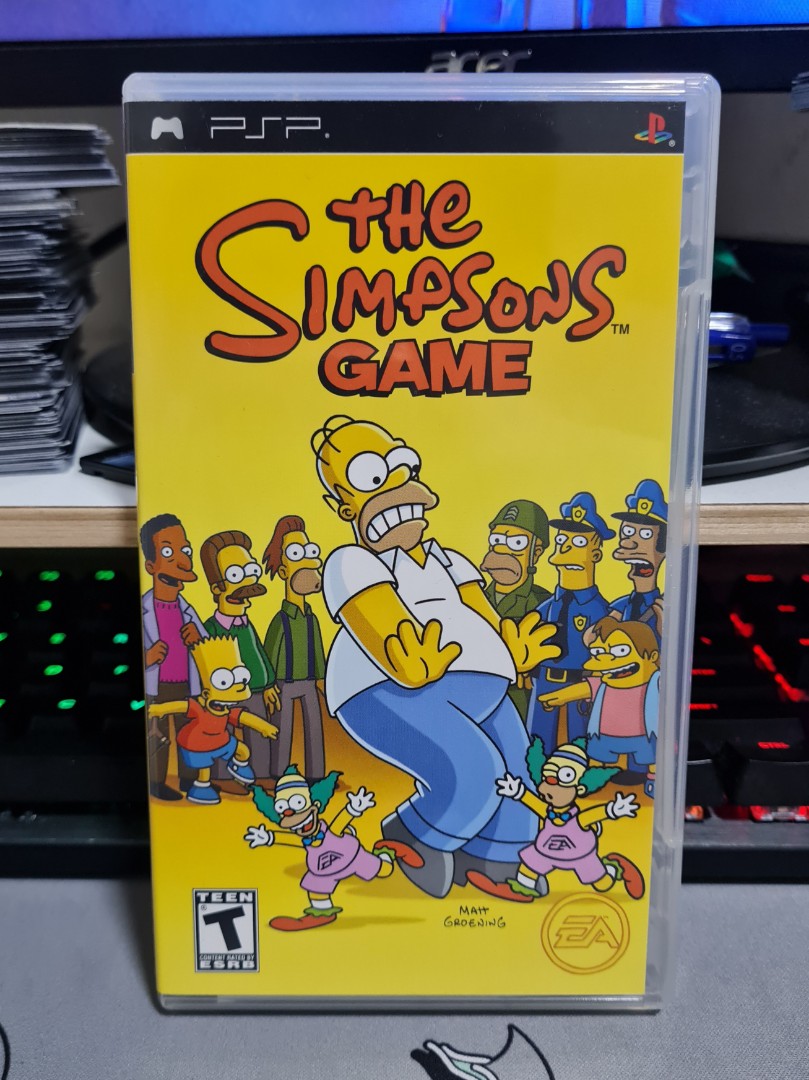 [Pre-Owned] PSP The Simpsons Game Box & Manual Only, Video Gaming ...