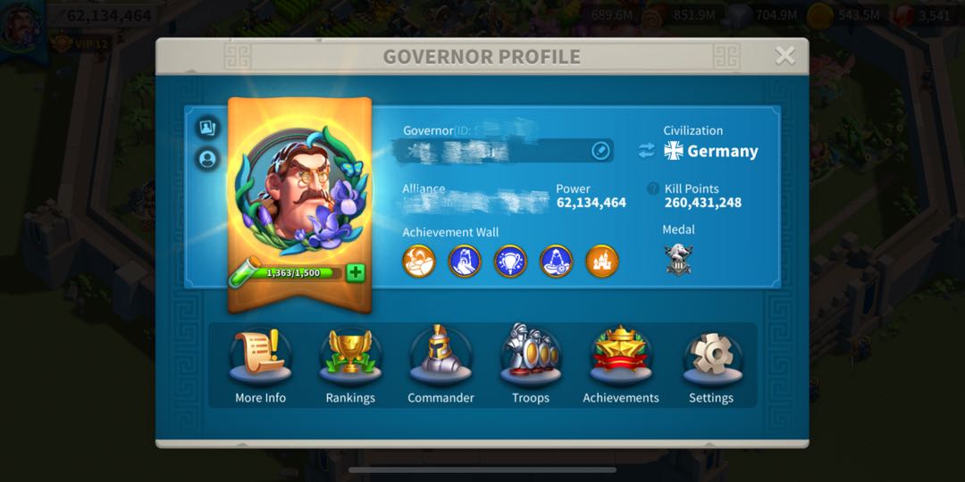 Rise of Kingdom (ROK) 62M T5 Acc + 1 Farm (CH22), Video Gaming, Gaming ...