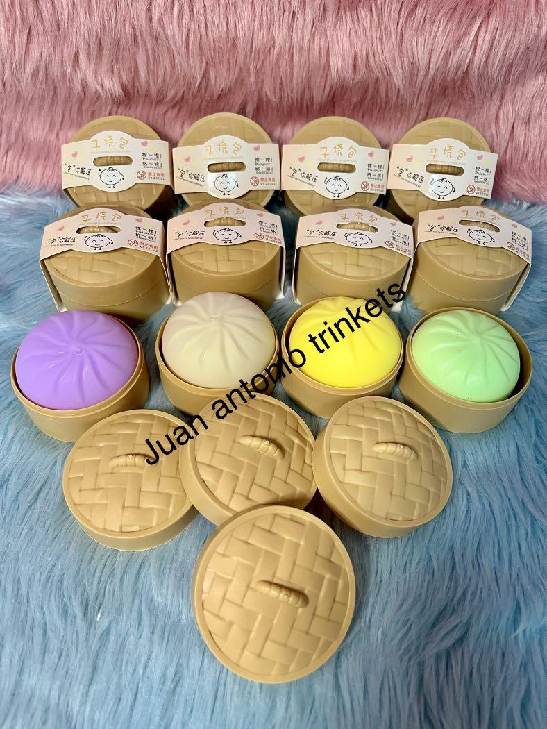Squishy Steamed Stuff Bun Siopao Anti-stress Ball Fidget Toy with Case ...