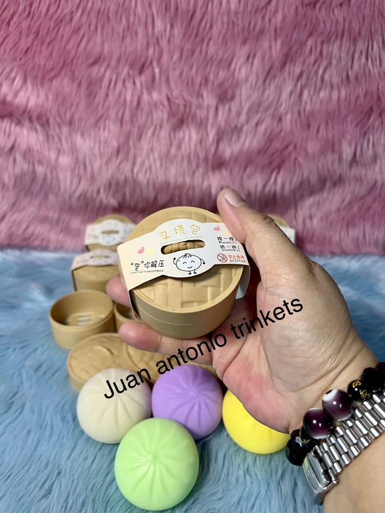Squishy Steamed Stuff Bun Siopao Anti-stress Ball Fidget Toy with Case ...