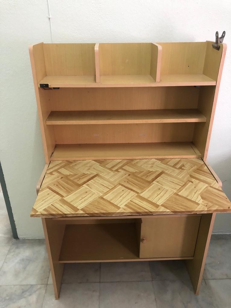 Study table with multiple racks, Furniture & Home Living, Furniture ...