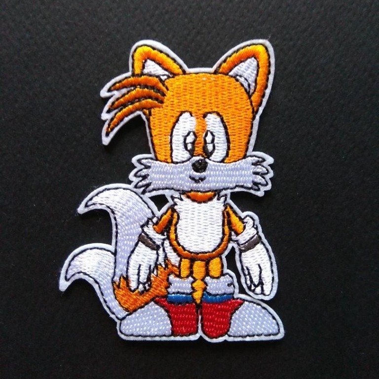 Tails (Sonic the Hedgehog) Iron On Patch, Hobbies & Toys, Stationery ...