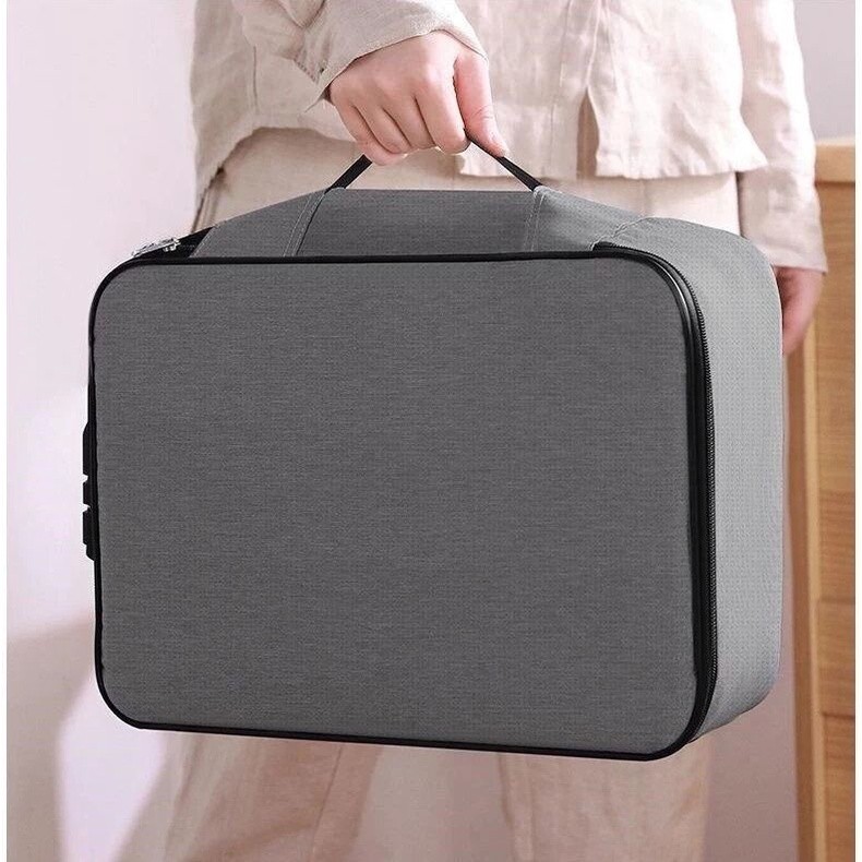 Tas Dokumen Tempat Penyimpanan File Travel Bag Document Storage Box ...