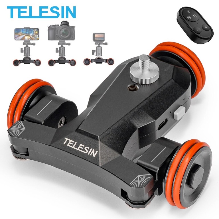 TELESIN Electric Dolly Track Slider Remote Control for Video Camera ...