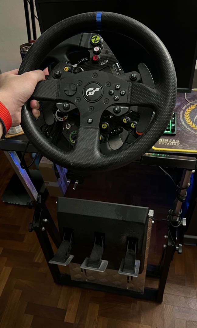 Thrustmaster T300GT (with stand), Video Gaming, Gaming Accessories ...