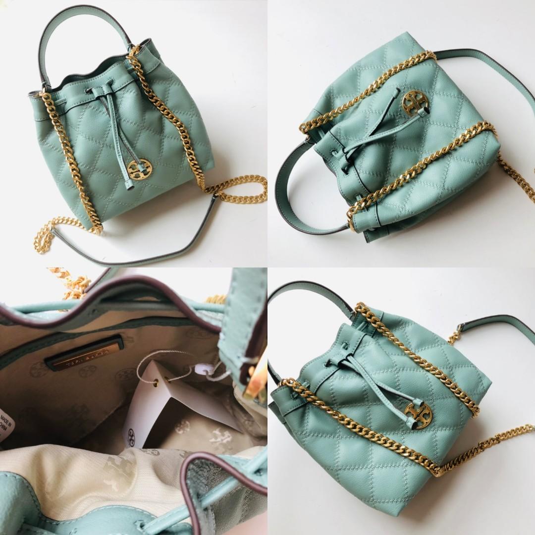 Tory Burch Willa Shaw drawstring bucket bag, Women's Fashion, Bags ...