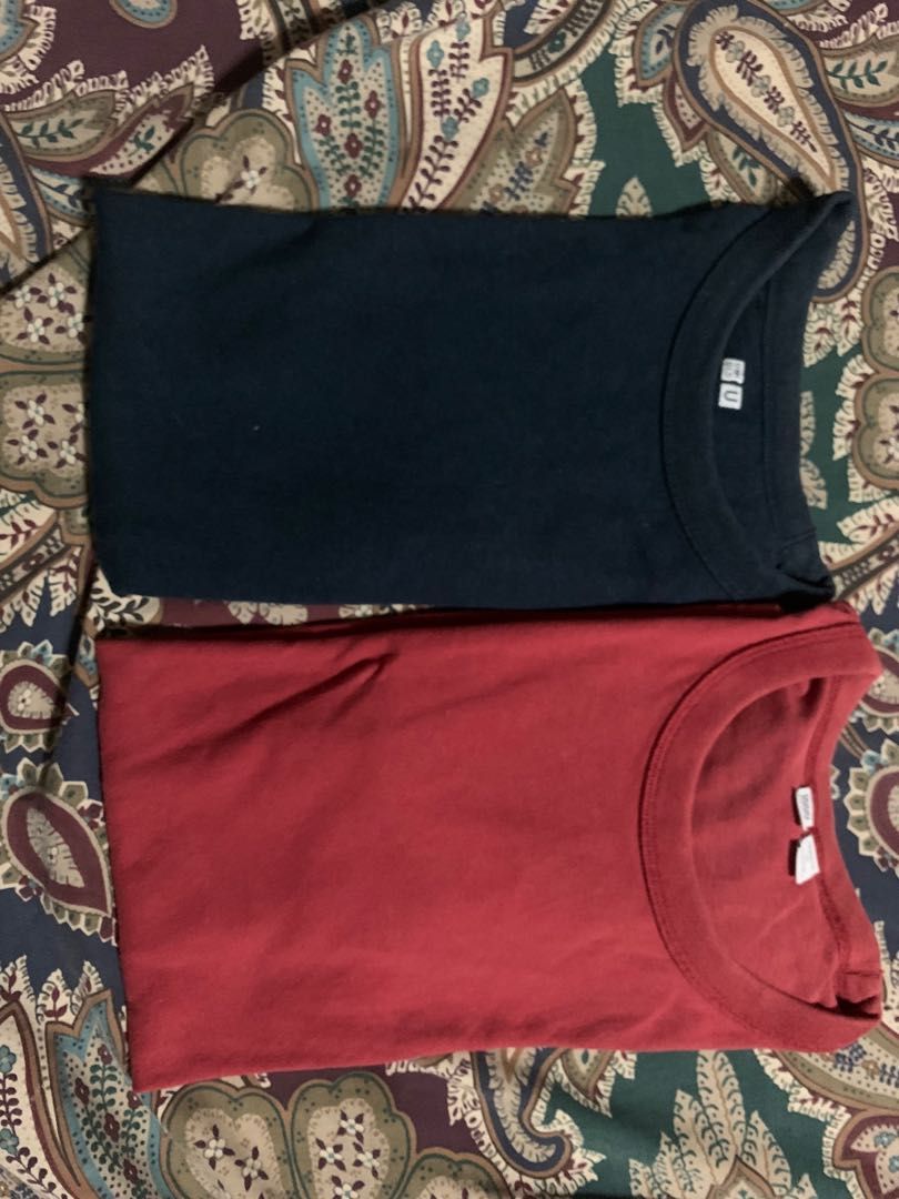 UNIQLO red and navy blue (PACK DEAL), Men's Fashion, Tops & Sets ...