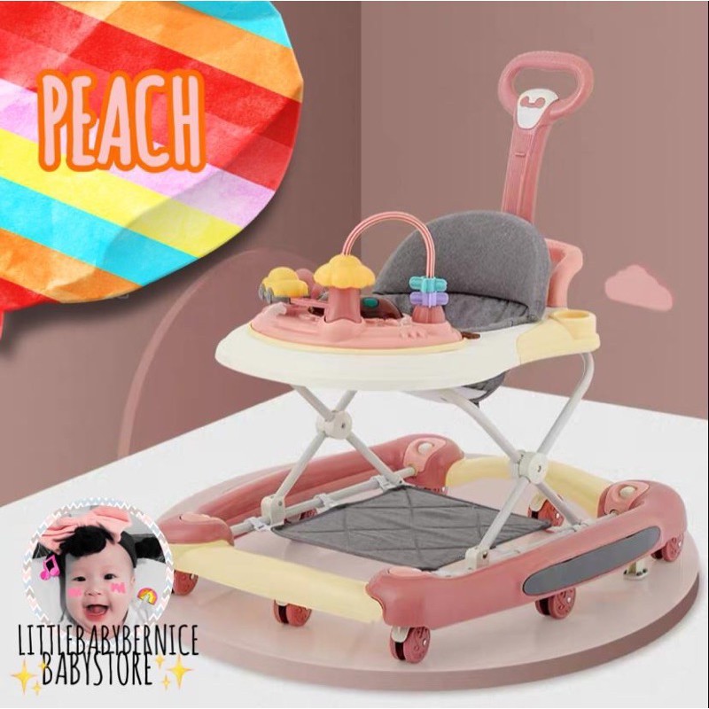 Used baby rocker walker 4 in 1 (color: peach), Babies & Kids, Infant ...