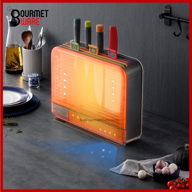 UV+HEAT Dry Disinfecting Steriliser Cutting Board and Knife Rack [ J486 ...