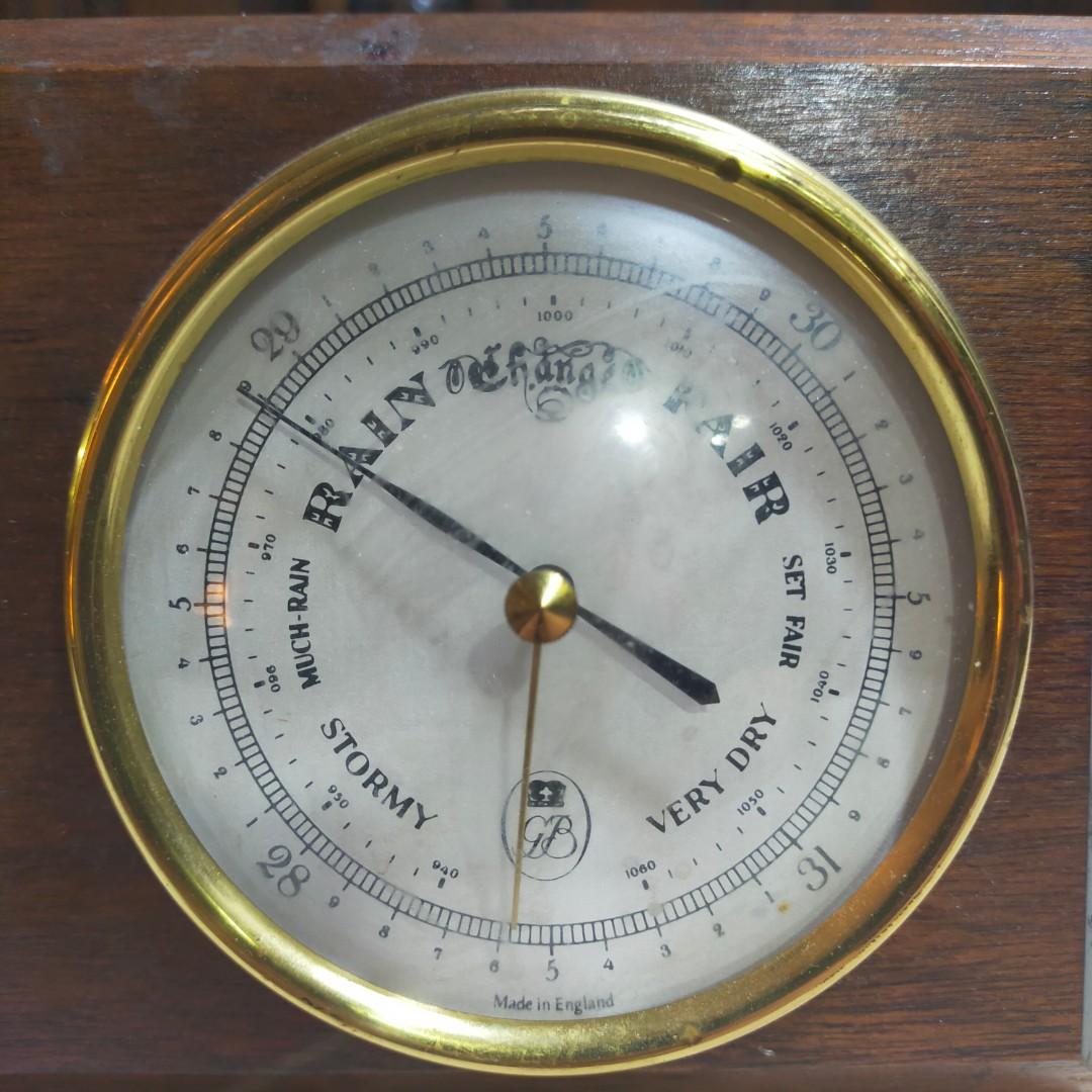 Vintage UK 'GB' Brand Barometer and Clock, Hobbies & Toys, Collectibles ...