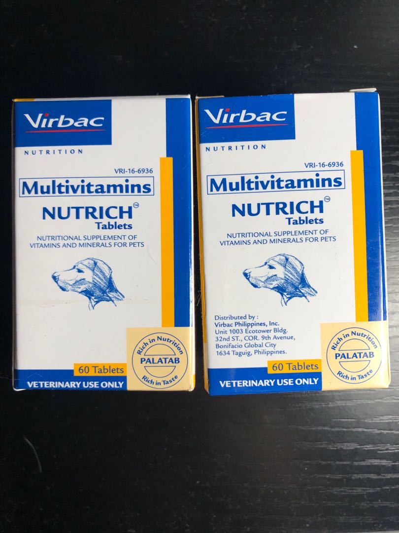 Virbac Nutrich 60 Tablets, Pet Supplies, Health & Grooming on Carousell