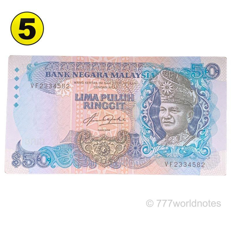 [真钞] Duit Lama RM50 Siri Kelima 5代 RM50.00 5th Edition Old Banknote ...