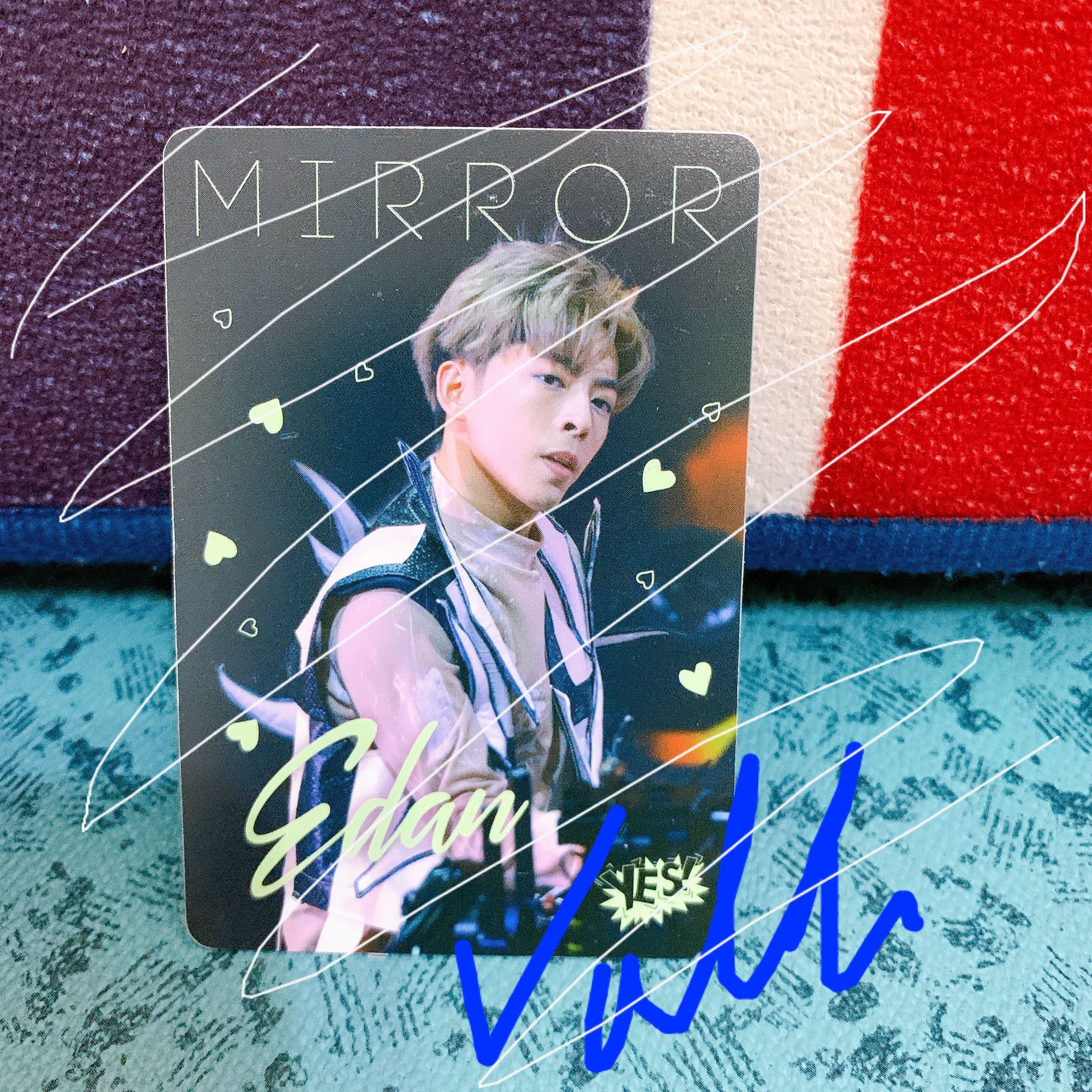 絕版罕有Yes card edan mirror夜光卡, 興趣及遊戲, 收藏品及紀念品, 明星周邊 - Carousell