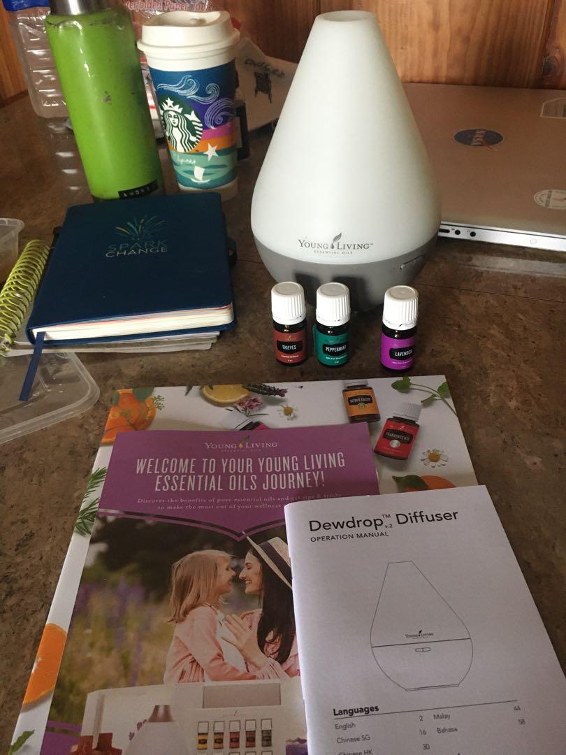 Young Living Dewdrop Ultrasonic Diffuser, Furniture & Home Living, Home ...