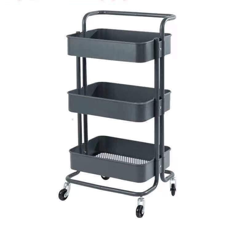 3 Layers Trolley cart shelf with wheels, Furniture & Home Living ...