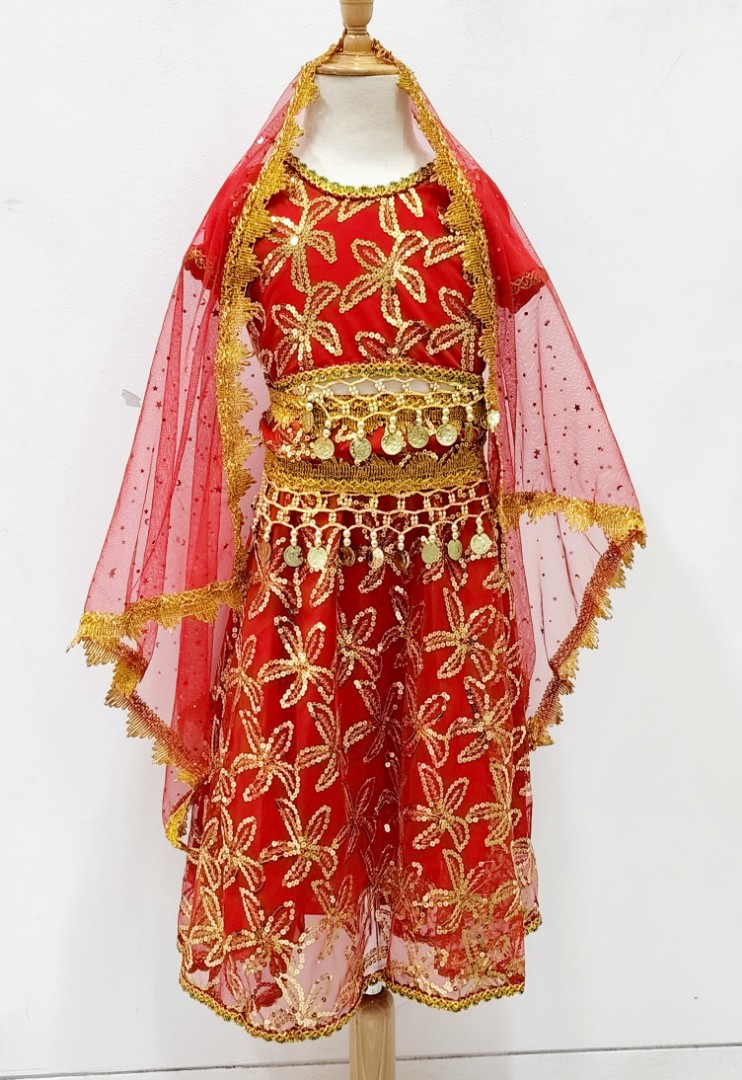 5 pc set Indian Girl Traditioanl Ethnic Costume for Deepavali/ Racial ...