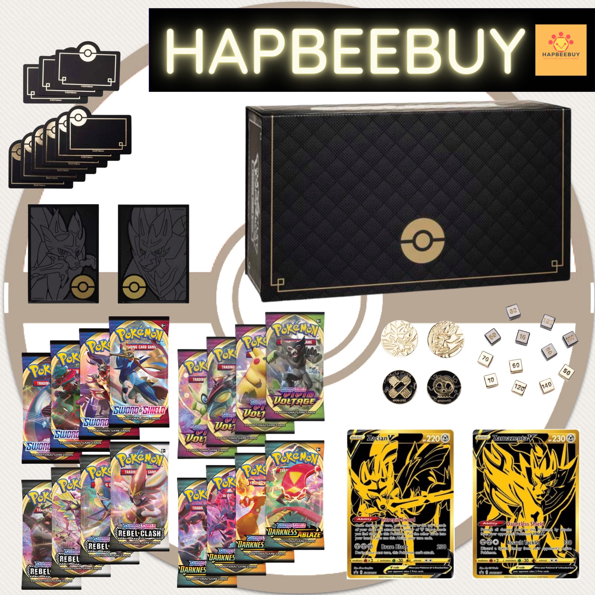 美版 Pokemon TCG Pokemon Sword and Shield Ultra Premium Collection 劍盾黑金豪華 ...
