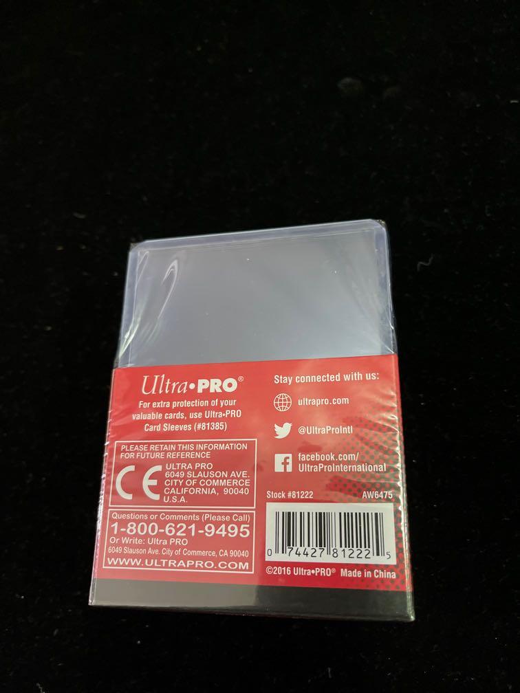 美國 USA Ultra Pro 原裝 35pt 卡套 卡夾 US Ultrapro Toploader 25個 for 1 pack toploaders Regular 3x4 size ...