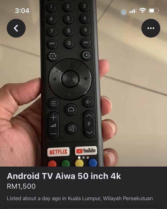 Android TV AIWA 50 inch 4K, TV & Home Appliances, TV & Entertainment ...