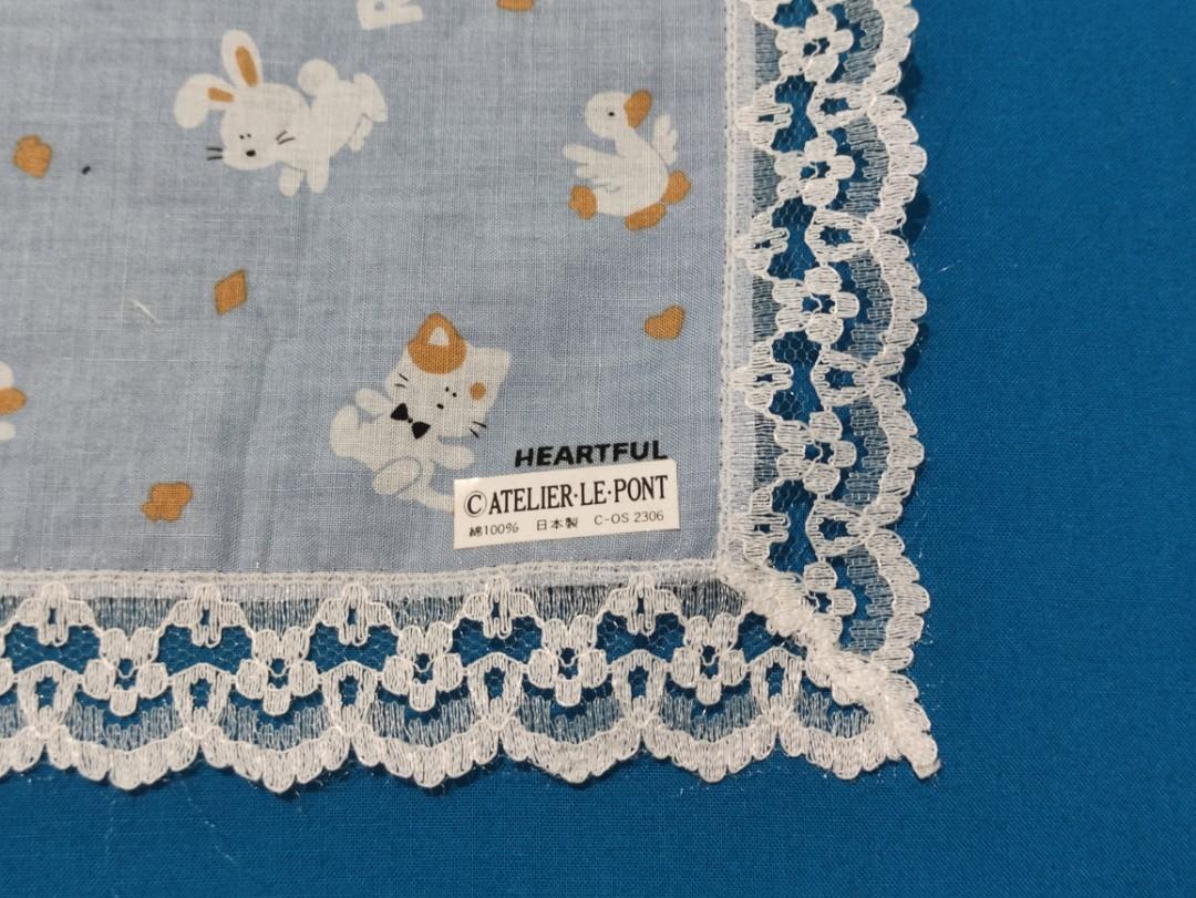 Animal Print Design Handkerchief Hanky Panyo with Lace Border, Women's Fashion, Watches ...