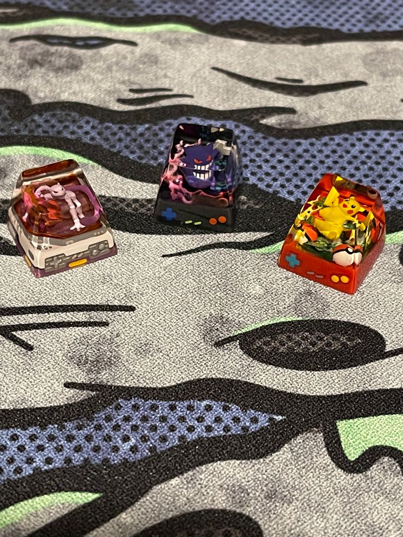 [Artisan Keycap] S-Craft Gengar, Pikachu and Mewtwo bundle, Computers ...
