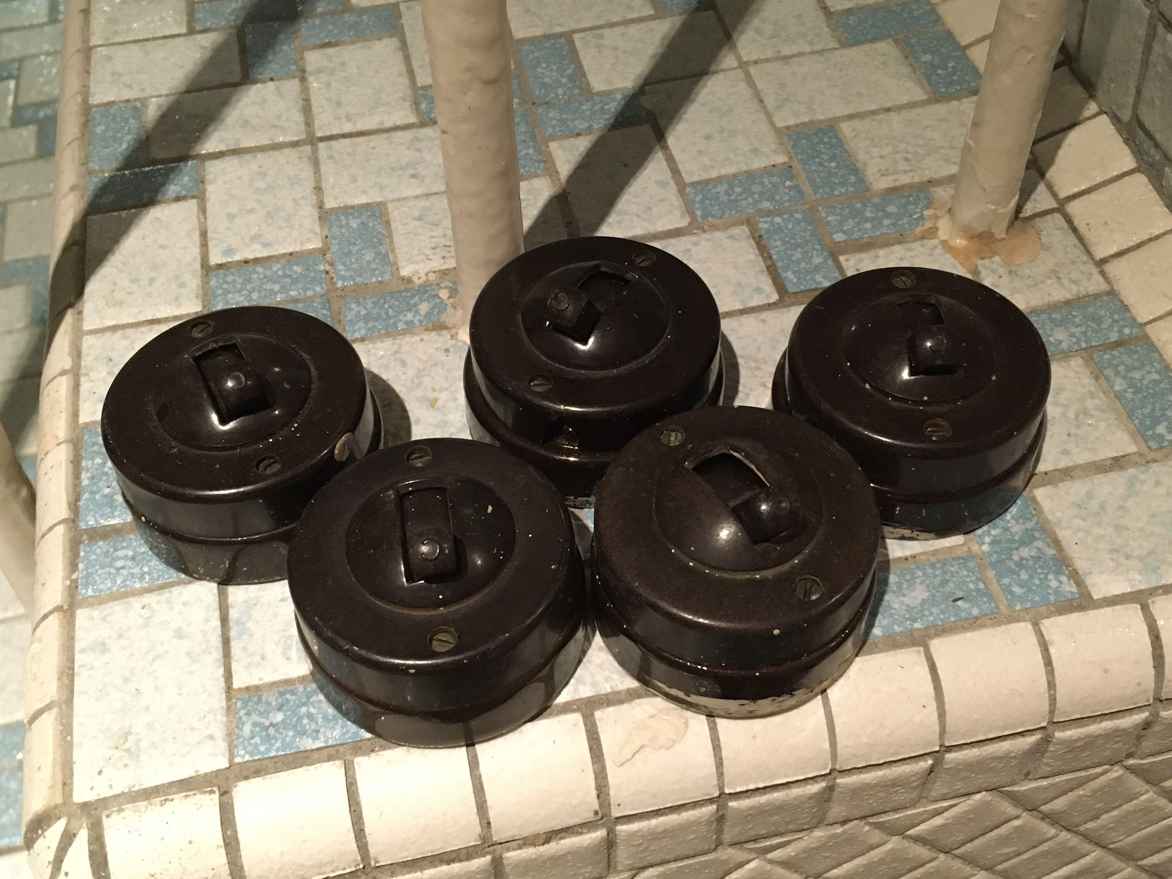 Bakelite Phenolic original light switches 1960s vintage retro hipster ...