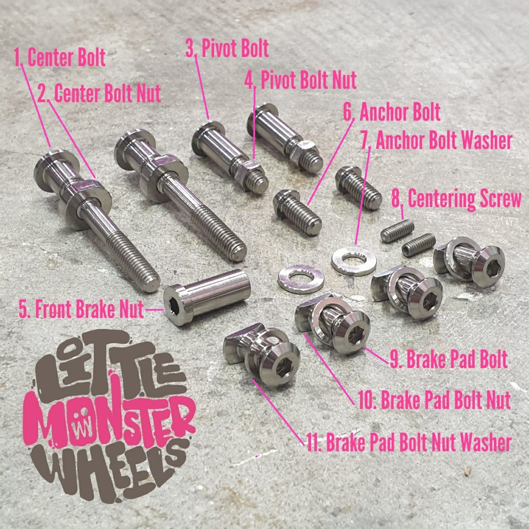 Brompton A/C/P/T Brake Screws Calipers Premium Titanium Bolts Set ...