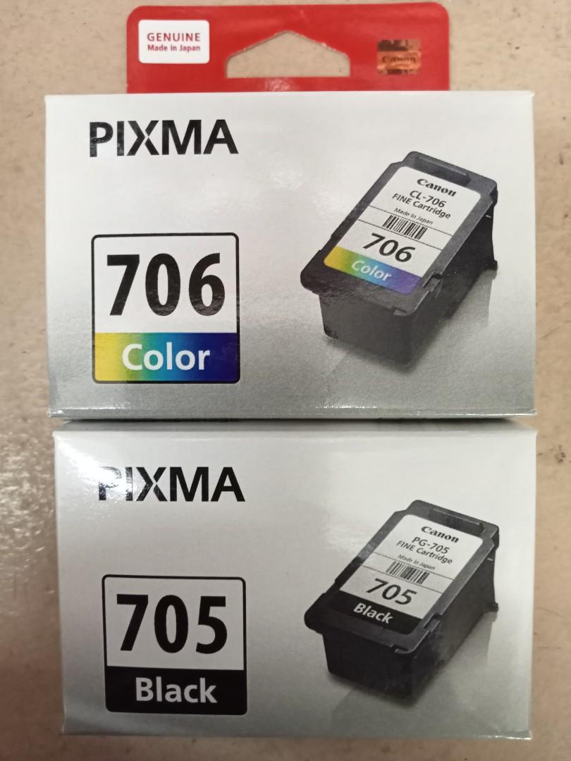 Canon pixma original ink 705/706 black&colored, Computers & Tech ...