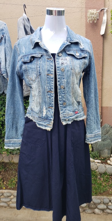 Code A19 Denim Jacket for Women SHOPEE CHECKOUT, Women's Fashion, Coats ...