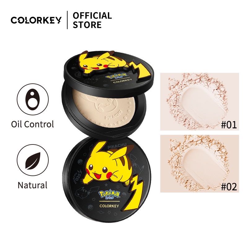 COLORKEY X Pokemon Pressed Powder Oil Control Natural Foundation Powder ...