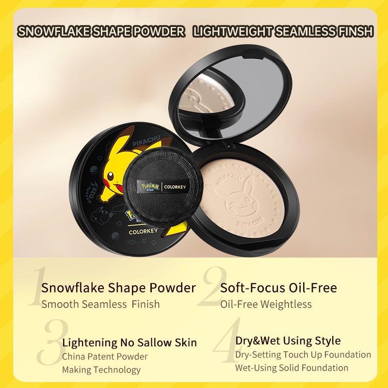 COLORKEY X Pokemon Pressed Powder Oil Control Natural Foundation Powder ...