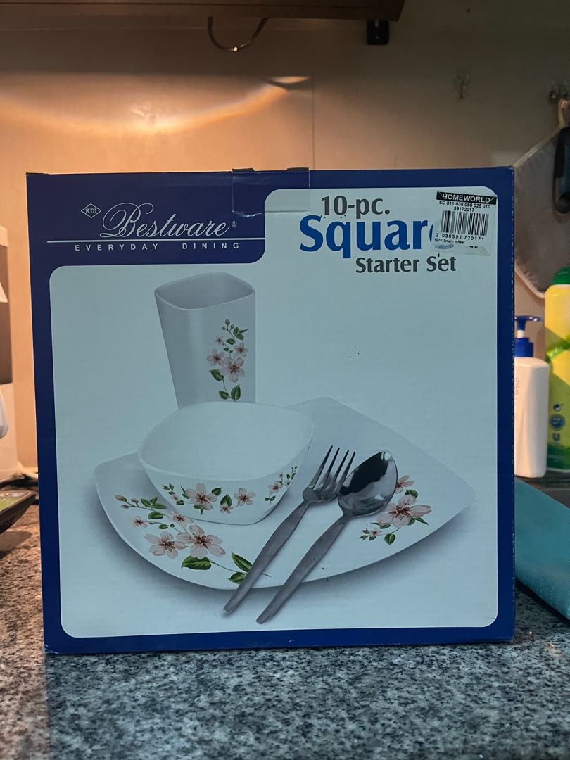 Complete starter set plates/spoon and fork/bowl and cup, Furniture ...