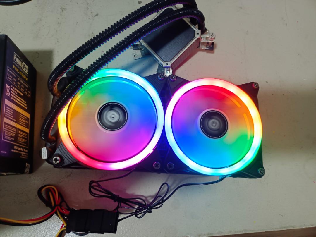 Cooler Master dual fan liquid CPU cooling system, Computers & Tech ...