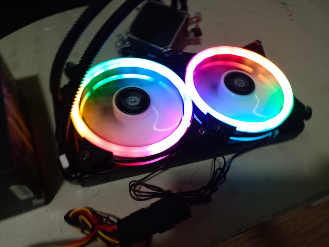 Cooler Master dual fan liquid CPU cooling system, Computers & Tech ...