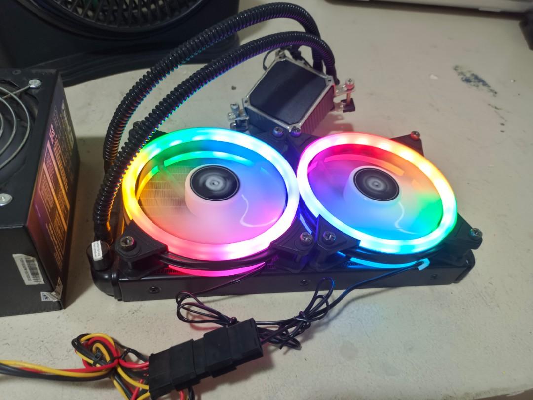 Cooler Master dual fan liquid CPU cooling system, Computers & Tech ...