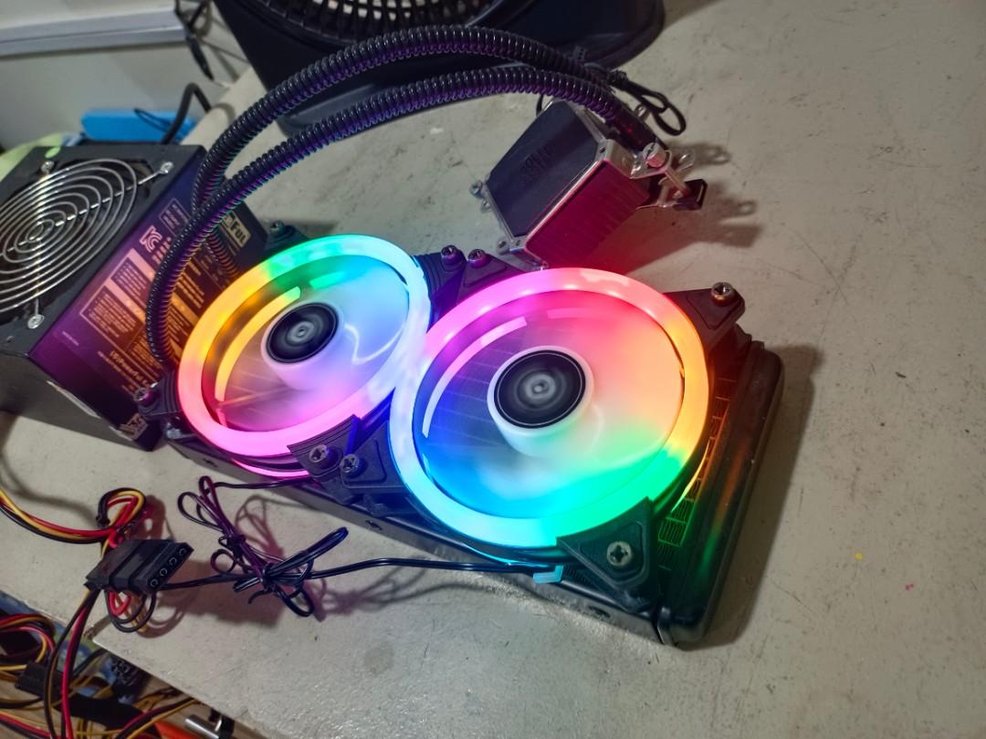 Cooler Master dual fan liquid CPU cooling system, Computers & Tech ...
