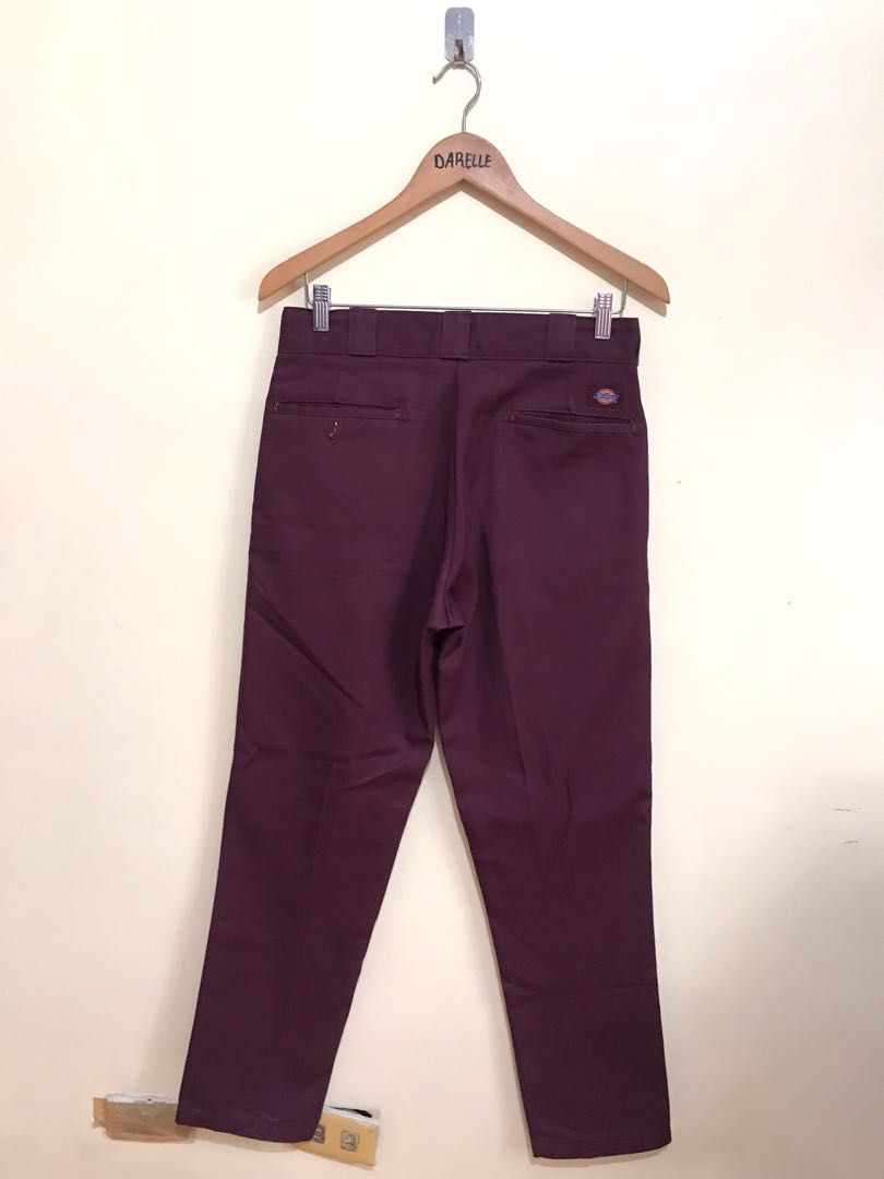 Dickies 874 Maroon Pants, Men's Fashion, Bottoms, Chinos on Carousell