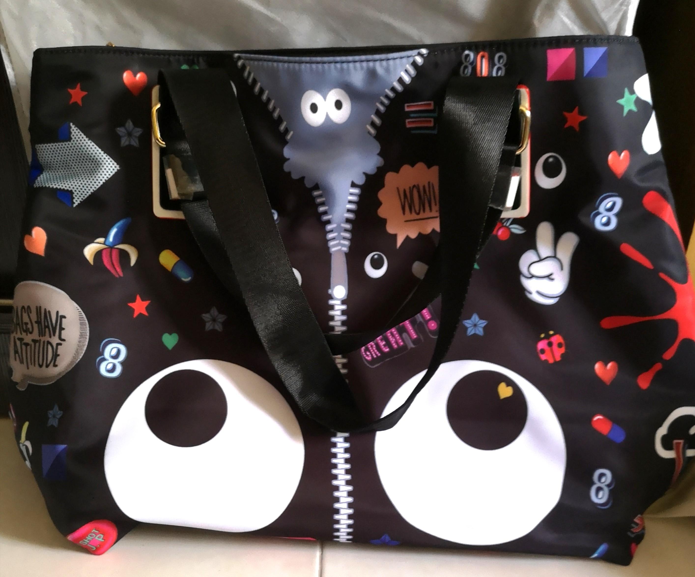 Eye theme nylon shoulder bag (large), Women's Fashion, Bags & Wallets ...