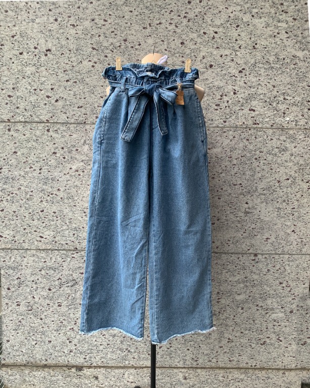 garterized denim pants, Women's Fashion, Bottoms, Jeans on Carousell