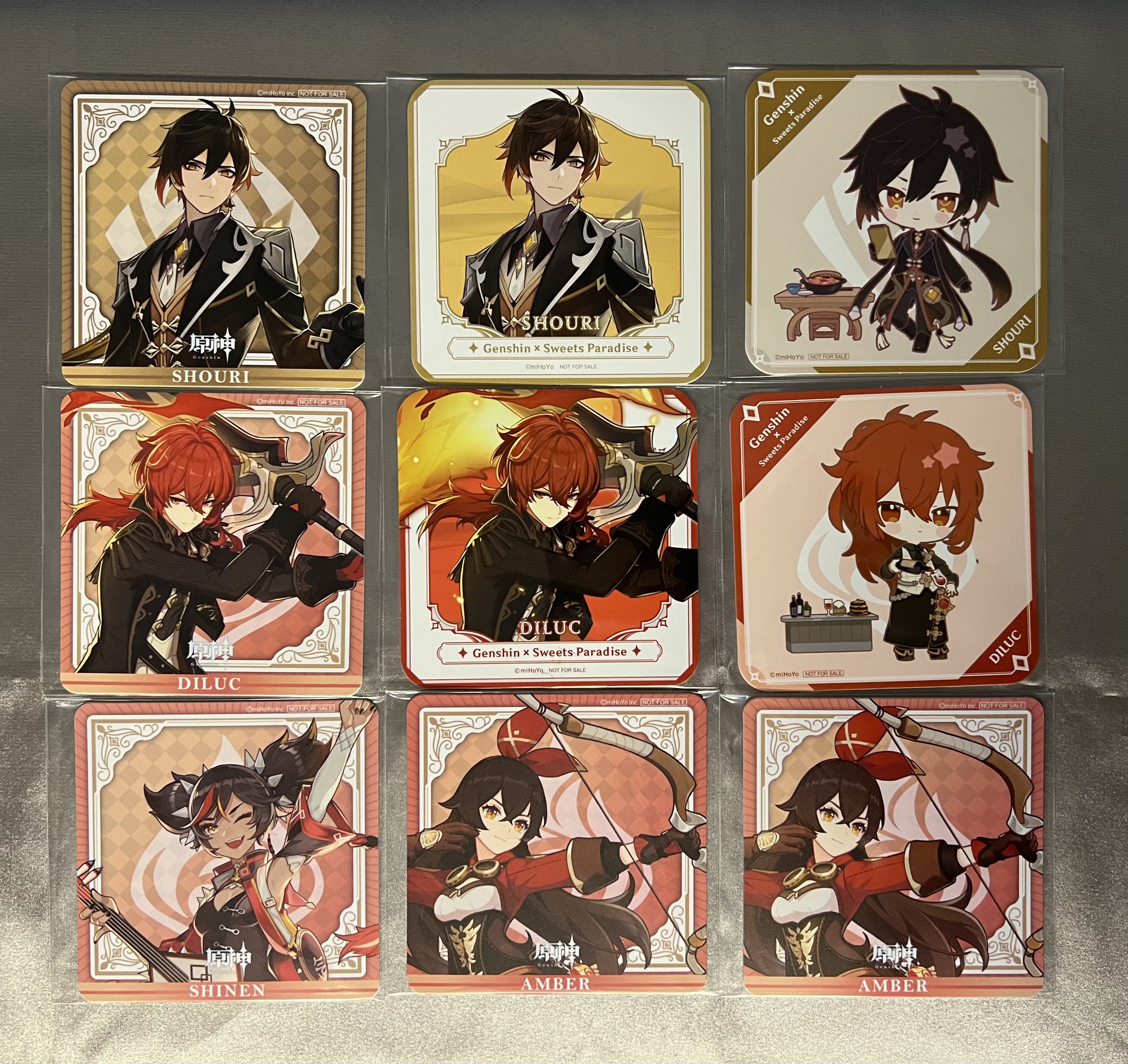 Genshin Impact Coasters, Hobbies & Toys, Memorabilia & Collectibles, J ...