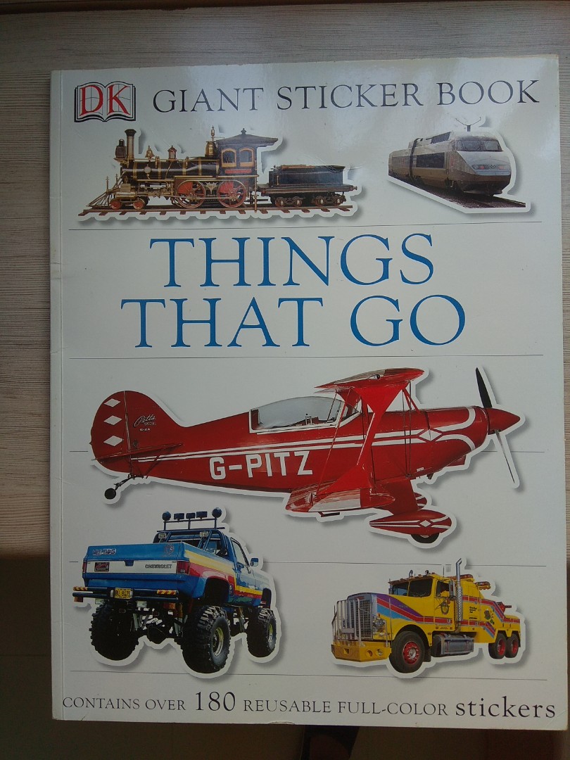 Giant sticker book - Things that go 巨型貼紙書, 興趣及遊戲, 玩具 & 遊戲類 - Carousell