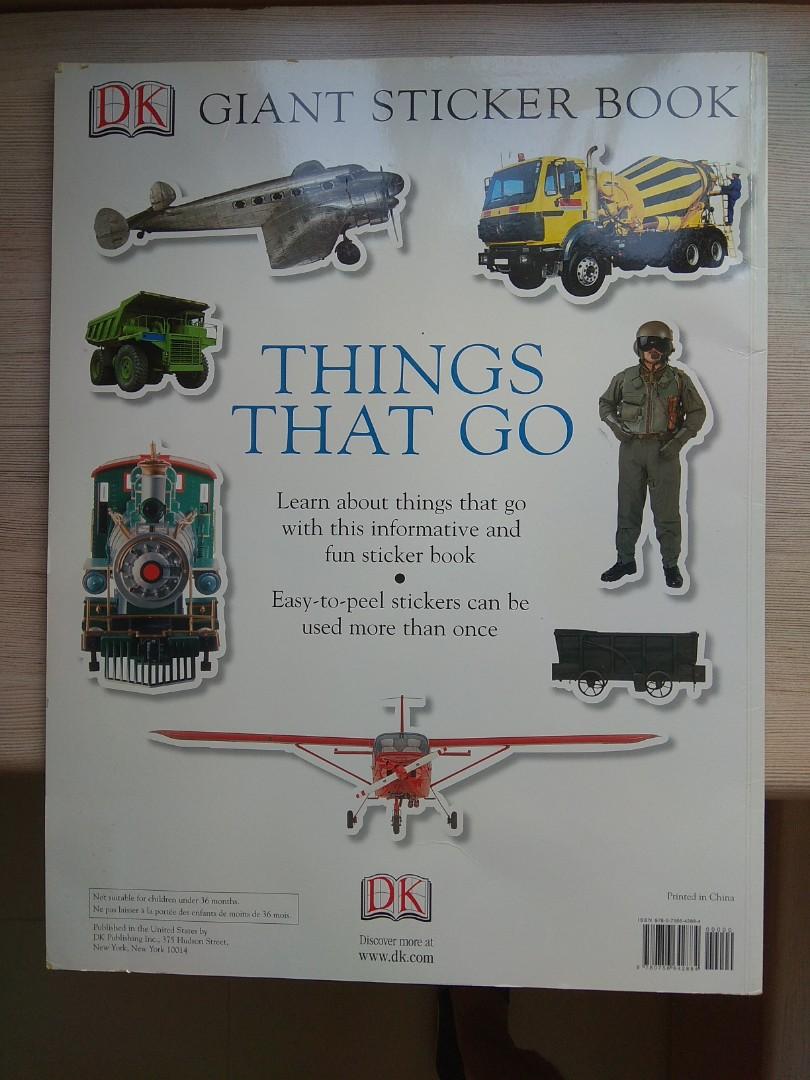 Giant sticker book - Things that go 巨型貼紙書, 興趣及遊戲, 玩具 & 遊戲類 - Carousell