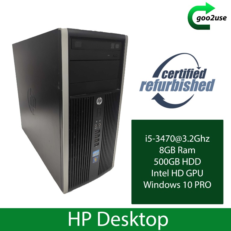 HP Compaq Elite 8300 MicroTower I5-3470@3.2Ghz 8gb ram 500gb HDD ...