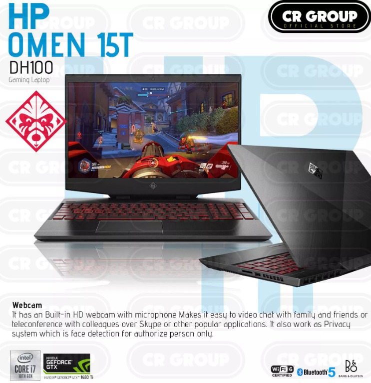 HP OMEN 15T-DH100 i7-10750H, 16GB, 1TB HDD + 256GB SSD, NVIDIA GEFORCE ...
