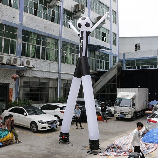 Inflatable advertising wave soccer dancing man double legs inflatable ...