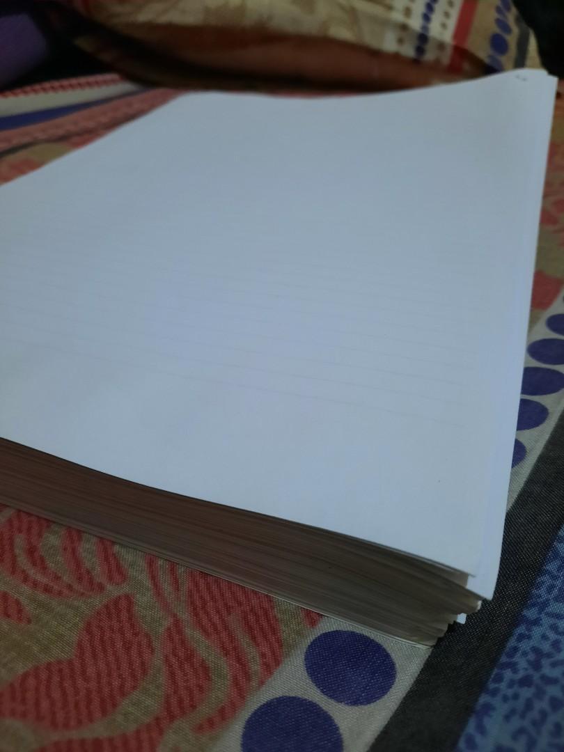 Kertas bekas putih 1 sisi bekas soal ujian dan lembar jawaban, Buku ...