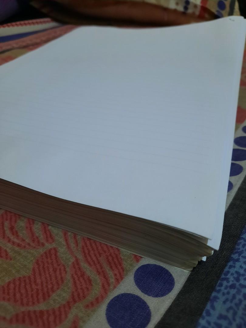 Kertas bekas putih 1 sisi bekas soal ujian dan lembar jawaban, Buku ...