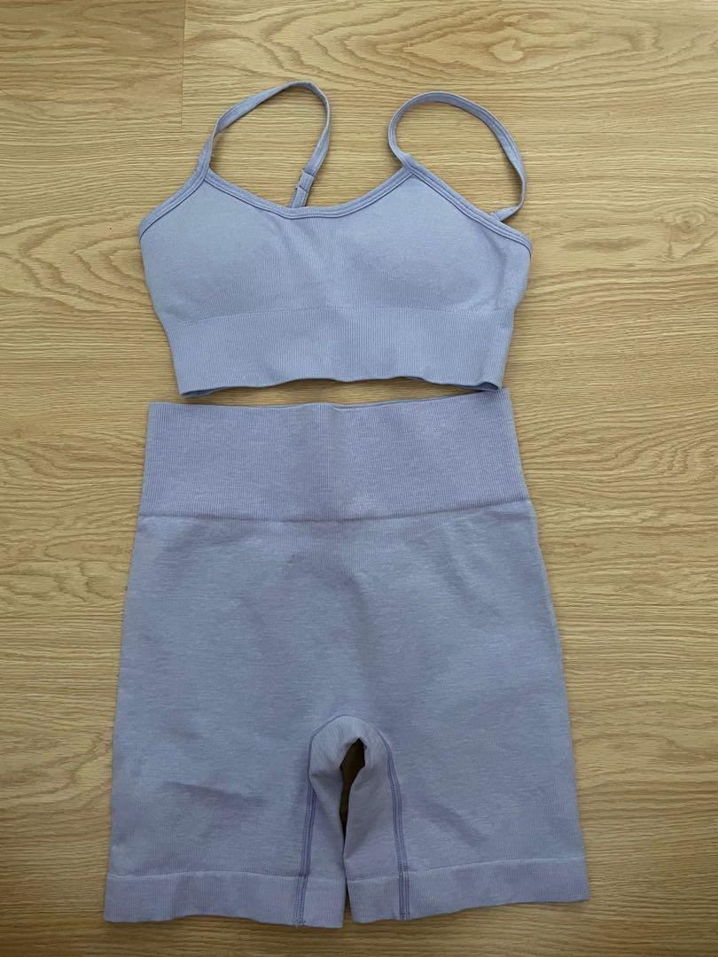 Lavender Workout Set, Men's Fashion, Activewear on Carousell