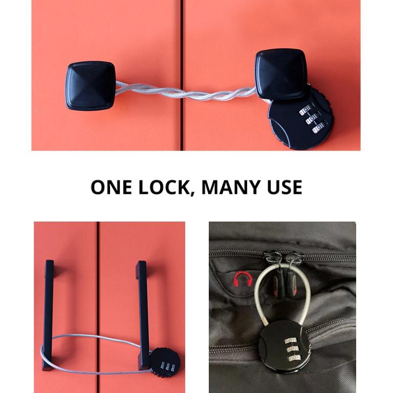 LEAP Mini 3D Combination Lock | Travel Portable Cable Lock, Furniture ...